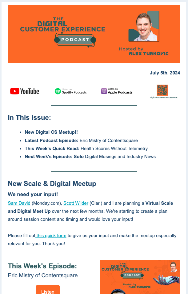 Digital Customer Experience Newsletter | The Digital Customer Success